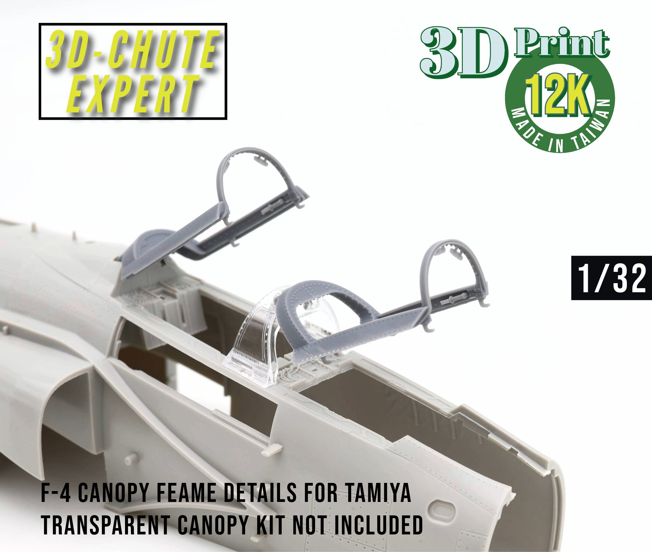 1/32 F-4 canopy frame Tamiya – 3D-CHUTE EXPERT