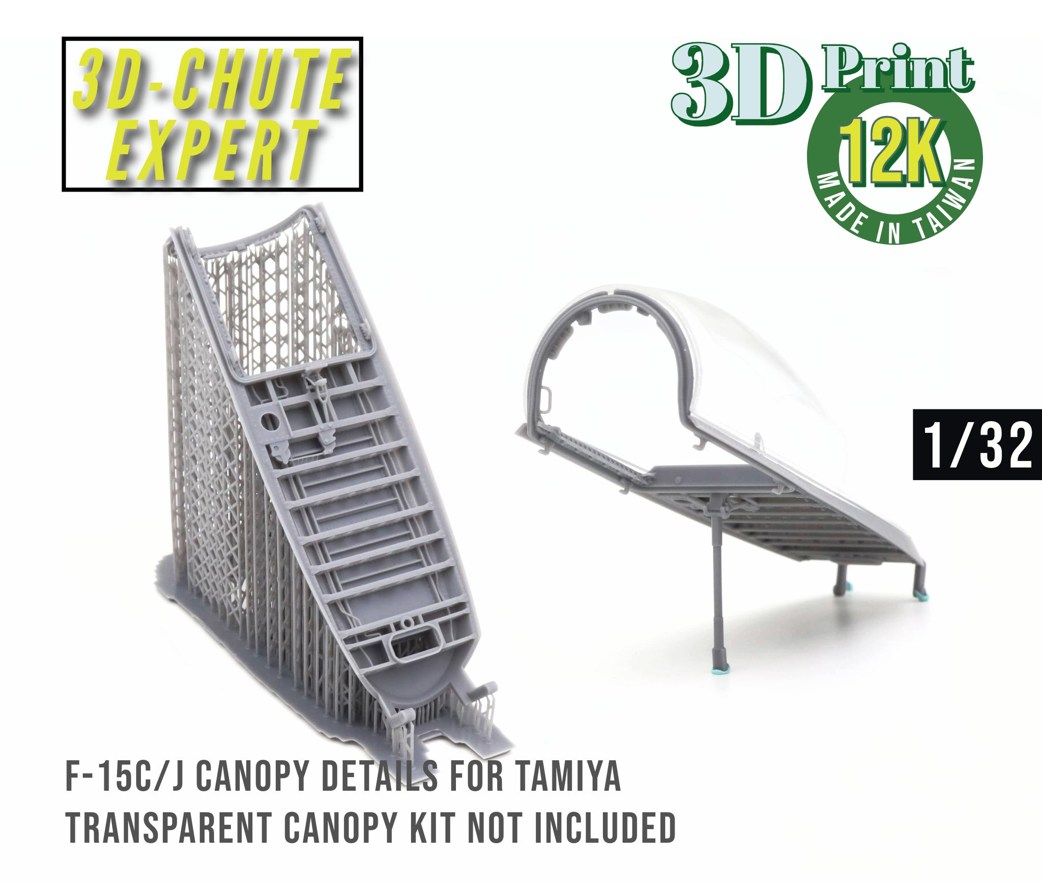 1/32 F-15 canopy Tamiya – 3D-CHUTE EXPERT