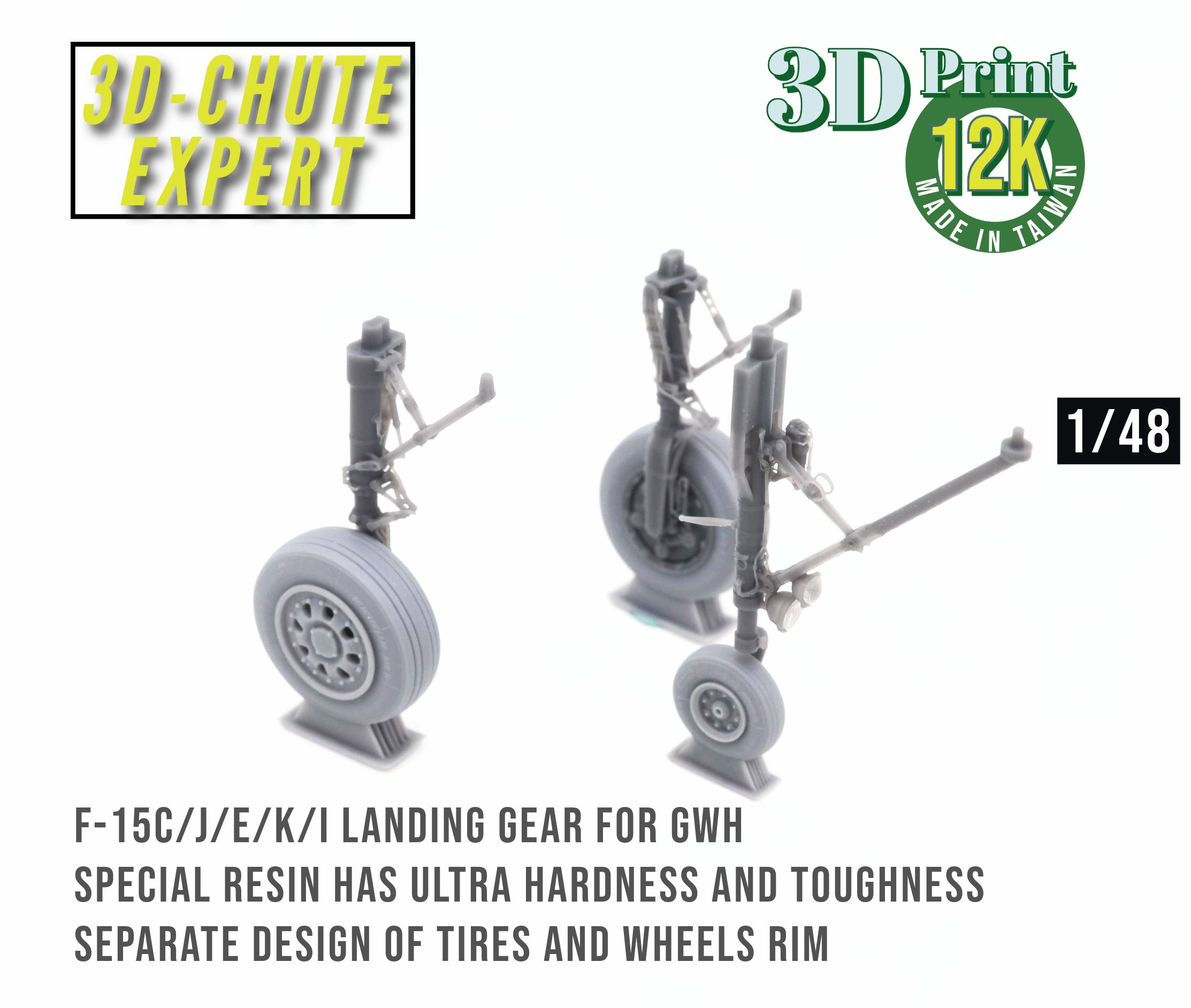 1/48 F-15 landing gear GWH – 3D-CHUTE EXPERT