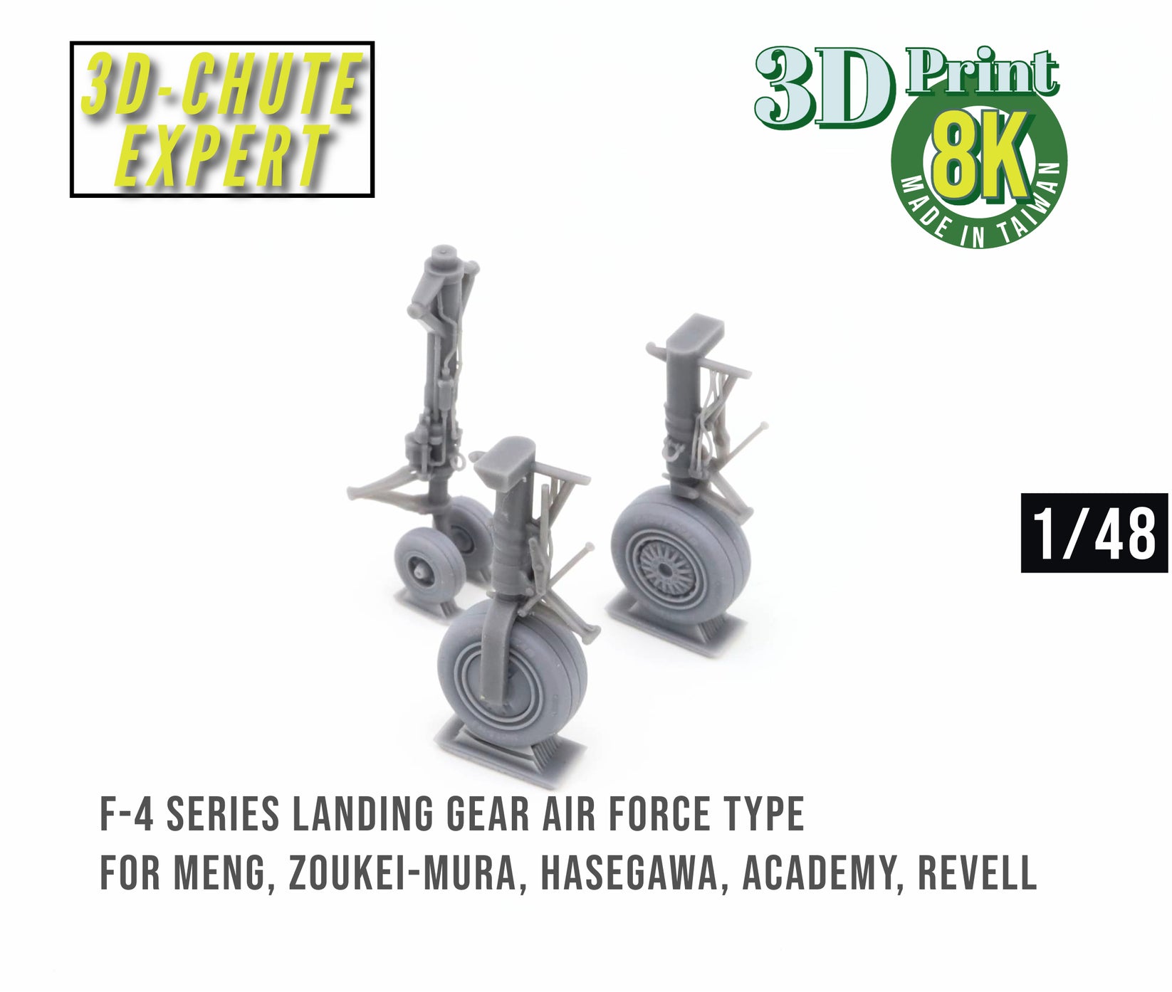 1/48 F-4 air force landing gear for ZM, Academy, Hasegawa, MENG – 3D ...