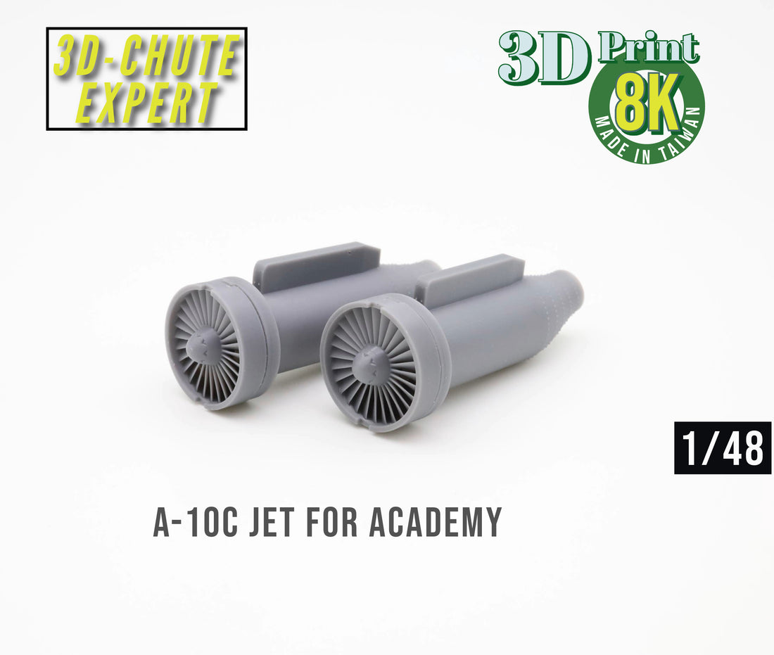 1/48 A-10 jet engine turbo fan & nozzle Academy – 3D-CHUTE EXPERT
